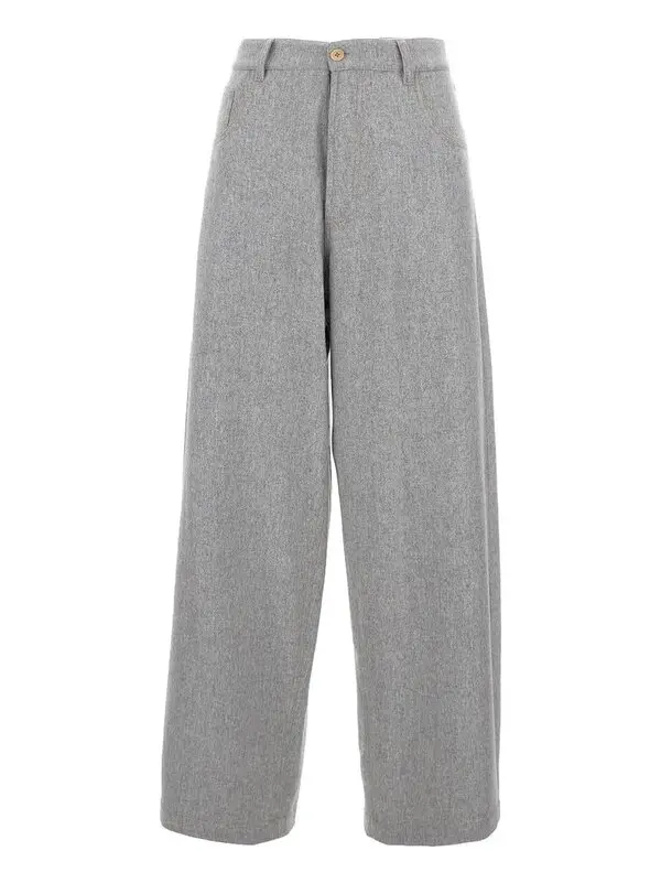 MAISON JEJIA Gigi Flannel Wide-leg Trousers - Grey