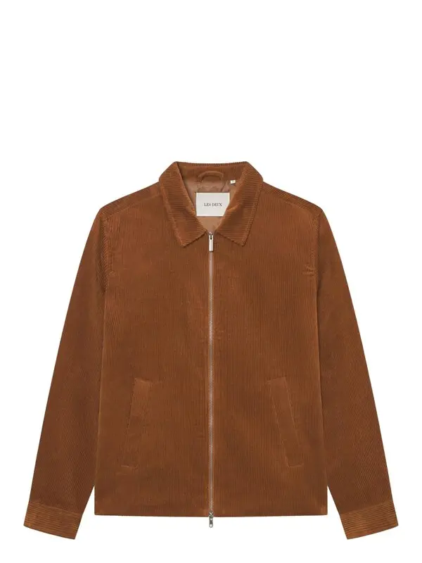 LES DEUX Marshall Corduroy Coach Jacket - Brown