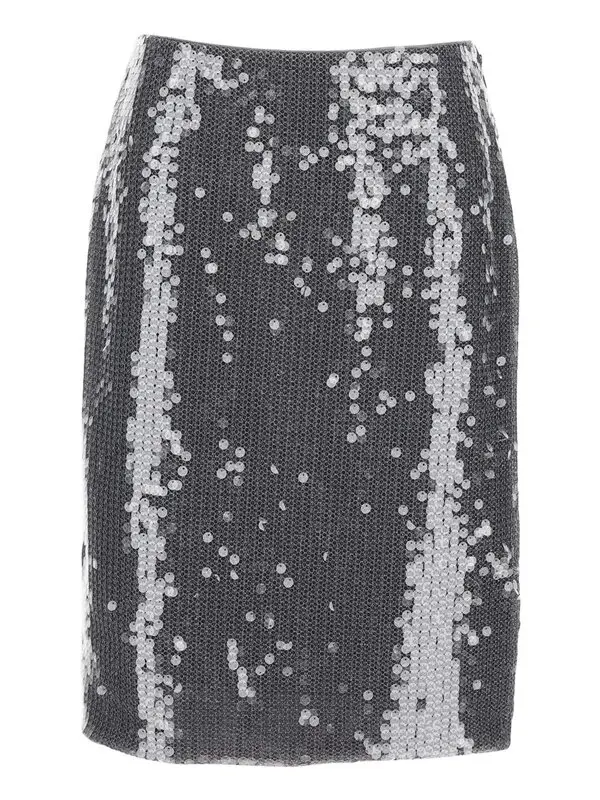 Remain Birger Christensen Midi Mesh Skirt - Grey