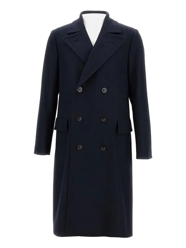 Boglioli Long Double-breasted Coat - Black