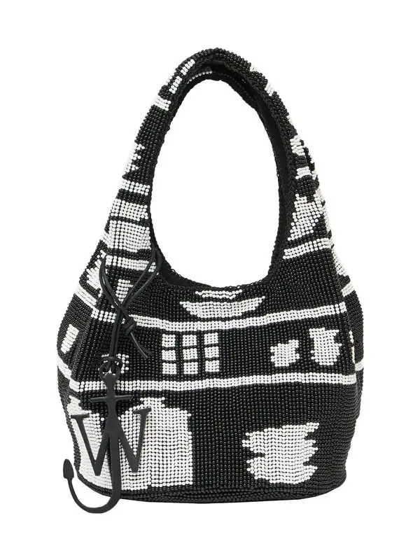 JW Anderson Mini Beaded Shopper - Black