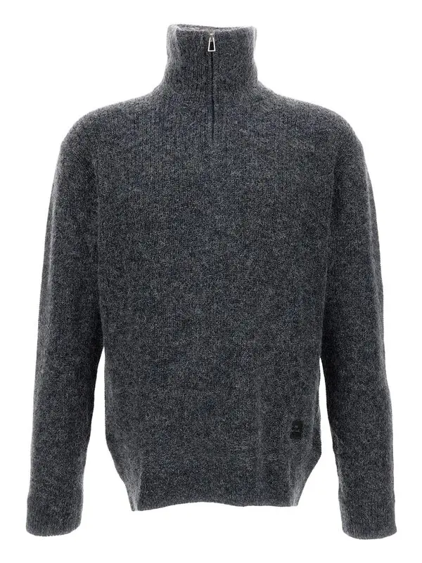 Paul Smith Sweater With Zipper - Grey