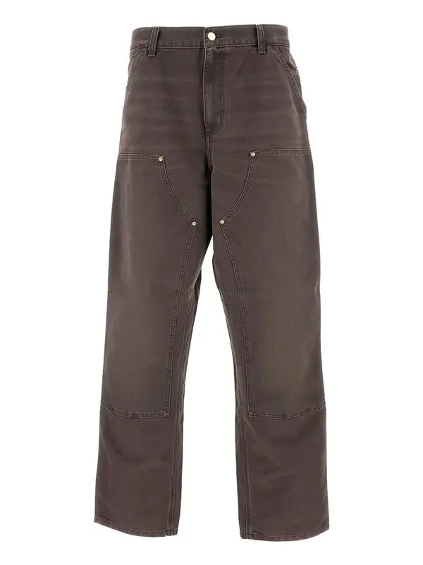 Carhartt Work In Progress Double Knee 'dearborn' Canvas Pant - Brown