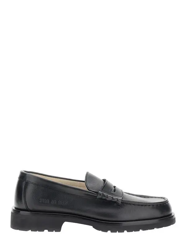 COMMON PROJECTS Leather Loafers With Chunky Sole - Black