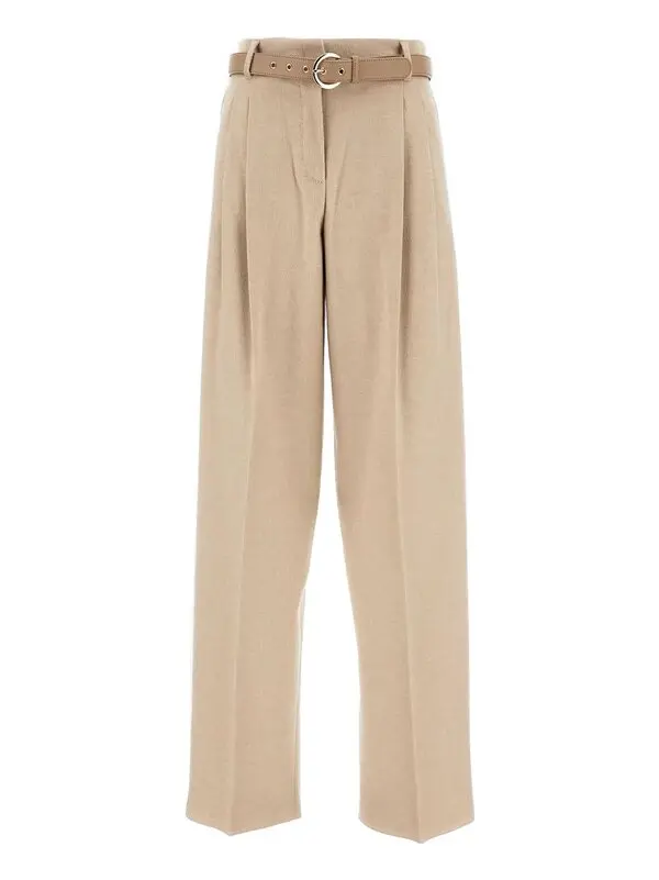 MAX MARA STUDIO Paride Wide-leg Trousers - Beige