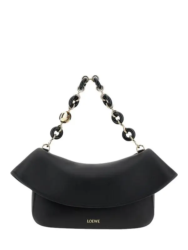 Loewe Shoulder Bag With Donut Chain - Black