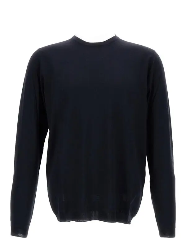 GOES BOTANICAL Extrafine Merino Wool Long-sleeve Sweater - Blue