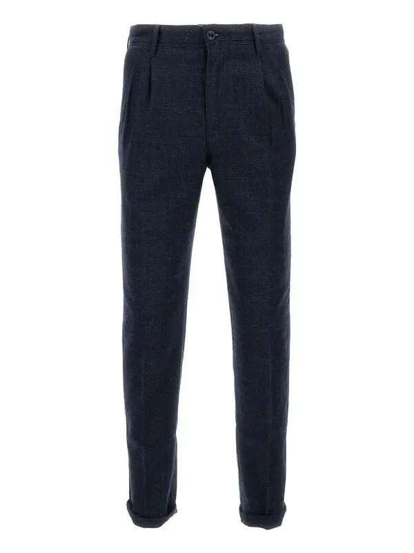 Incotex Tailored Wool Blend Trousers - Blue