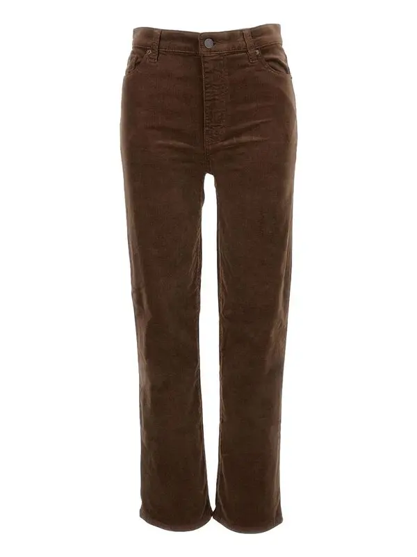 FRAME Corduroy Le Sleek Straight Pants - Brown