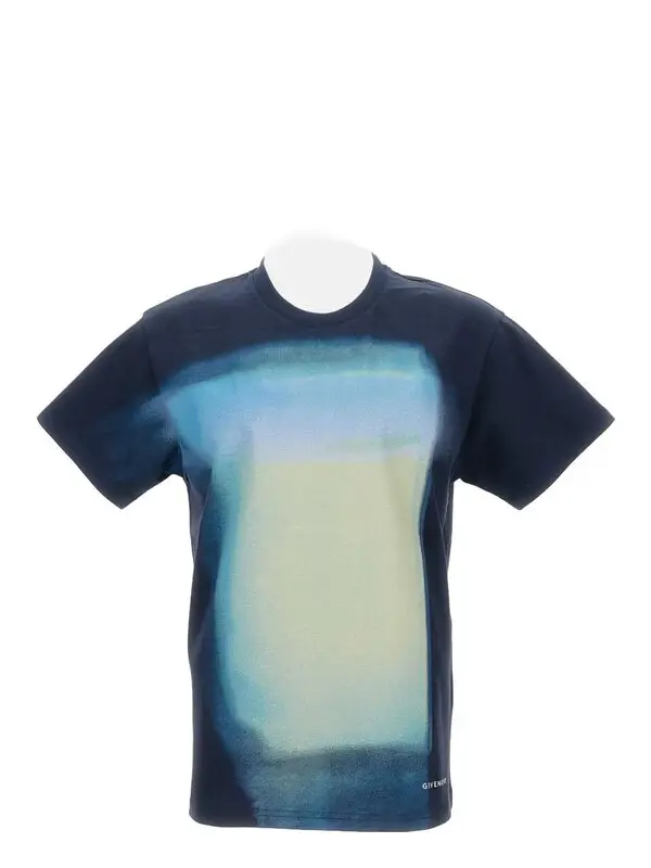 Givenchy Cotton T-shirt With Print - Blue