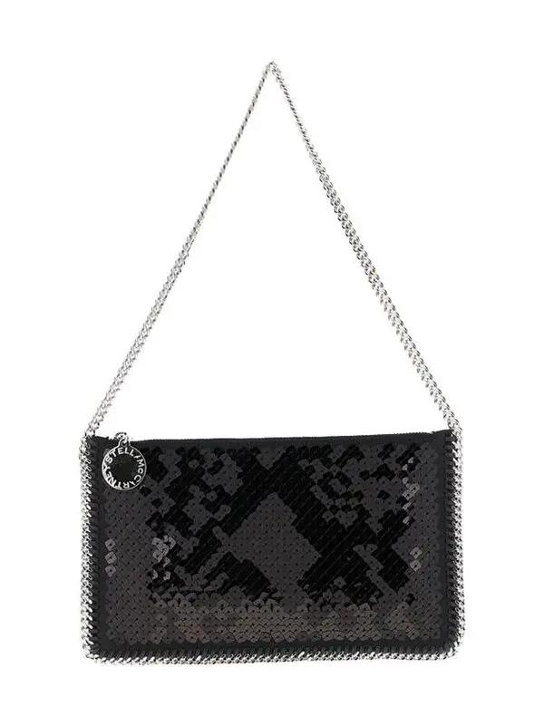 Stella McCartney Falabella Sequined Pochette - Black
