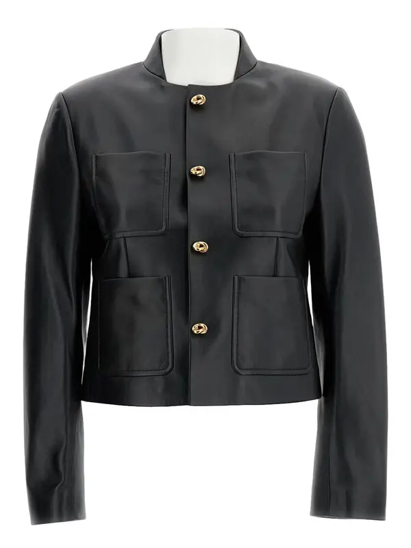 Bottega Veneta Nappa Leather Jacket - Black