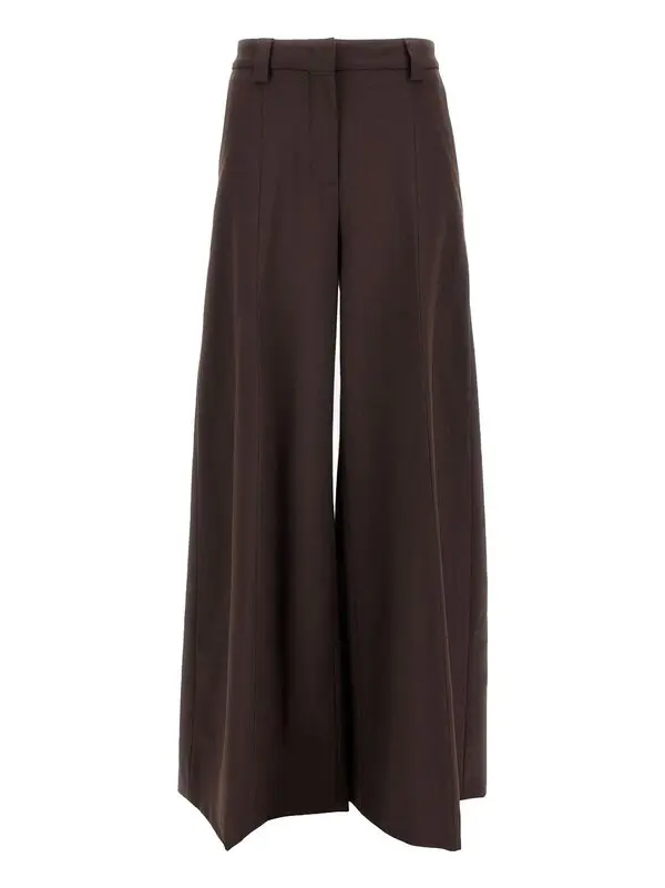 THELATEST Wide Leg Trousers - Brown