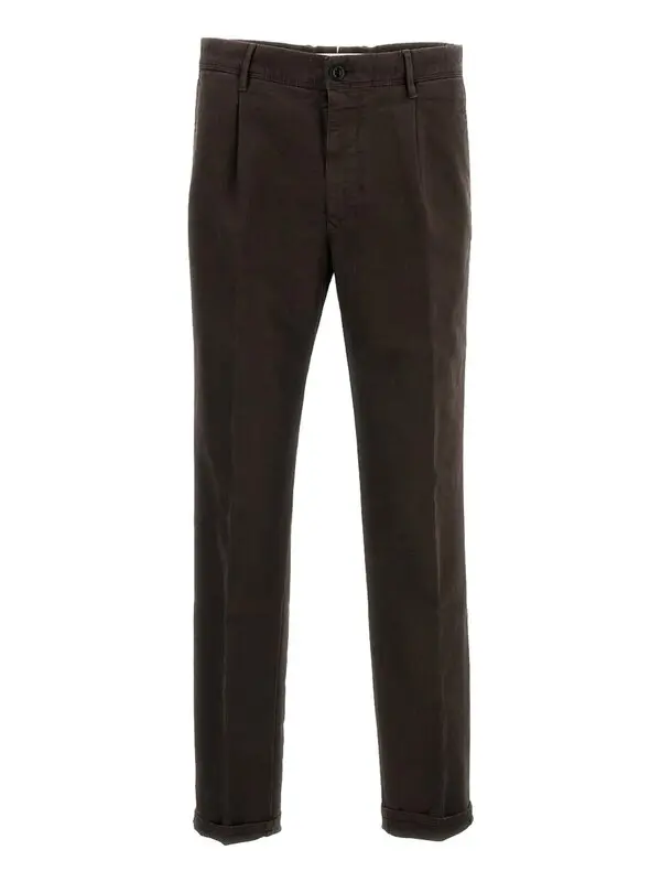 Incotex Cotton Tailored Trousers - Brown