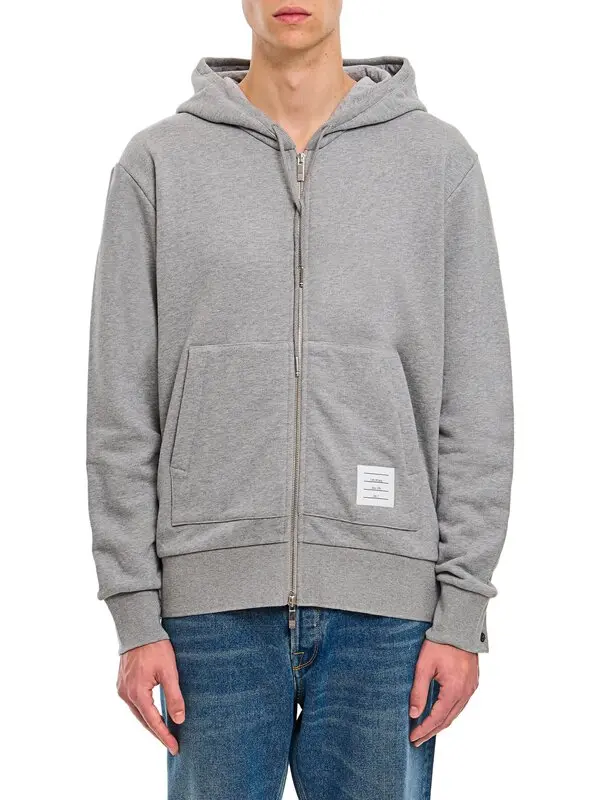 Thom Browne Zip-up Hoodie - Grey