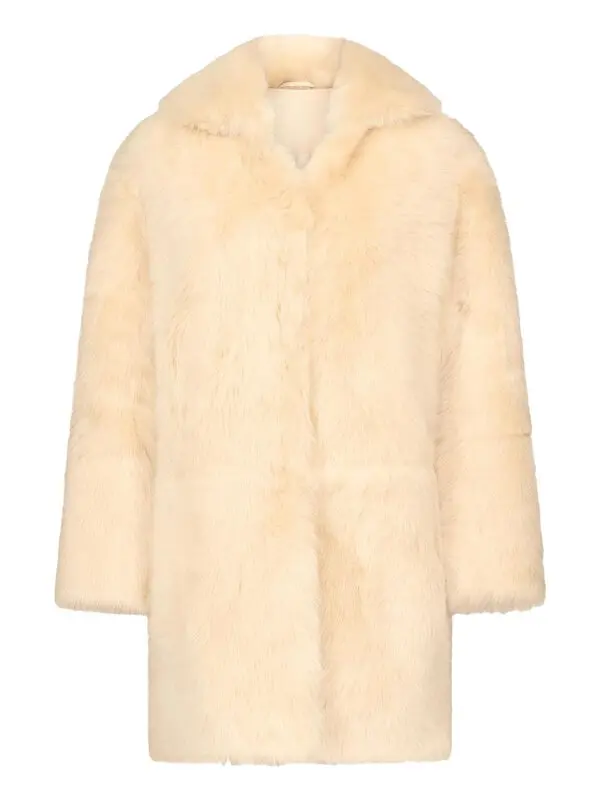 Loulou De Saison Ruben Shearling Coat - Beige
