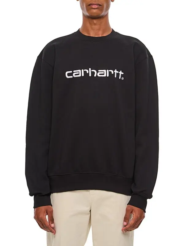 Carhartt Work In Progress Crewneck Sweatshirt With Logo - Black