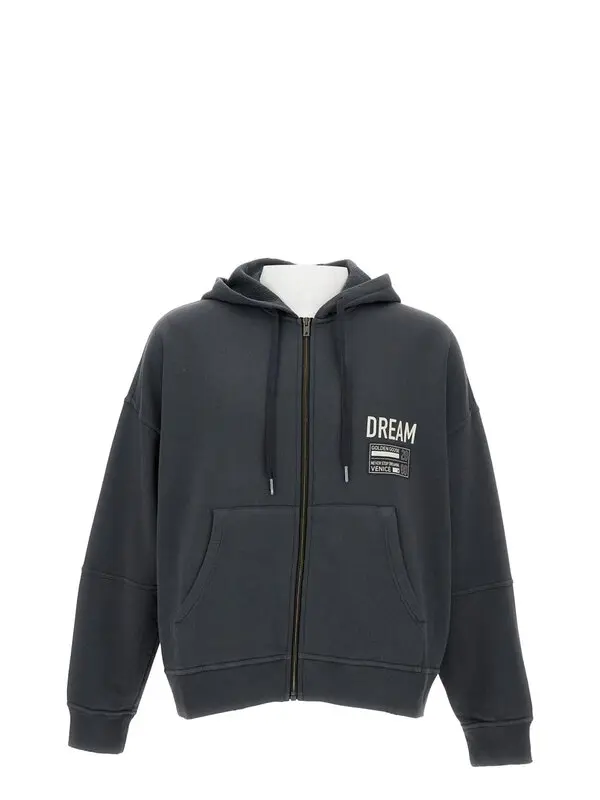 GOLDEN GOOSE Journey Zip Up Hoodie - Black