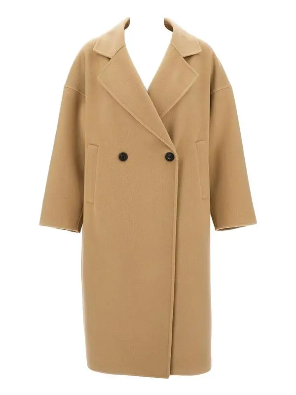 AFTERCOAT Long Wool-blend Coat - Beige