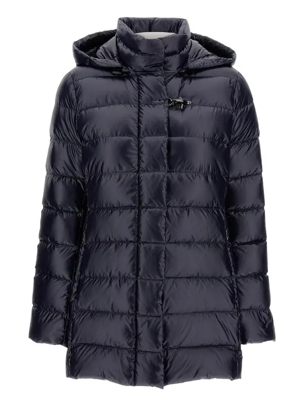FAY Urban Down Jacket With Hood - Blue