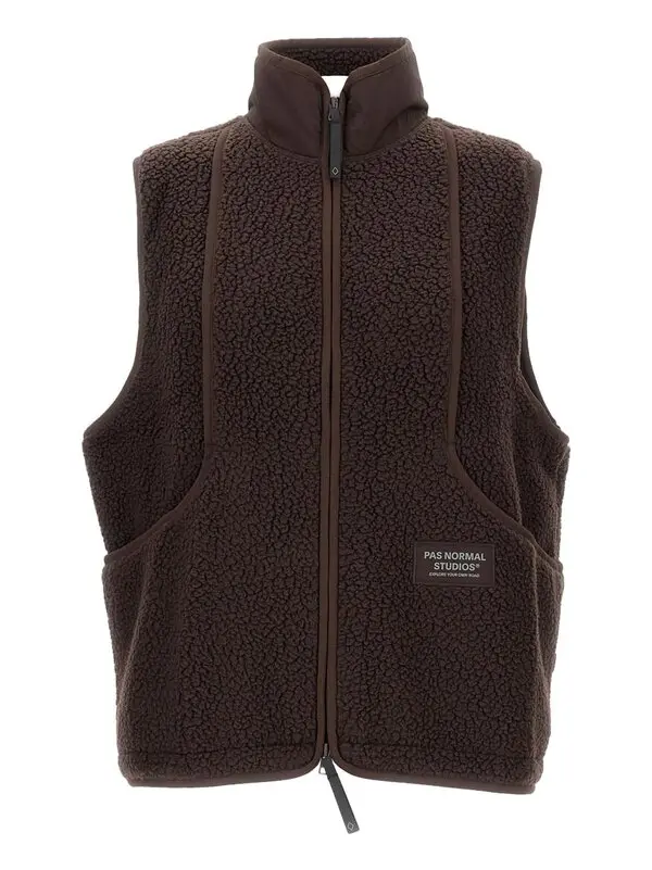 PAS NORMAL STUDIOS Fleece Vest - Brown