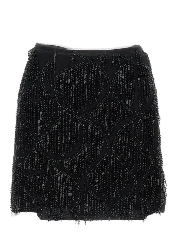 Remain Birger Christensen Sequin Mini Skirt - Black