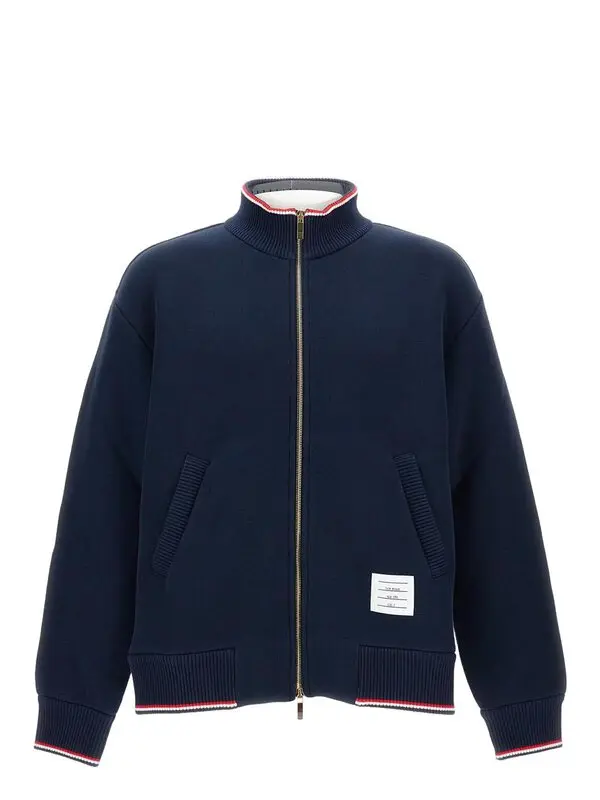 Thom Browne Oversized Zip-up Jacket - Blue