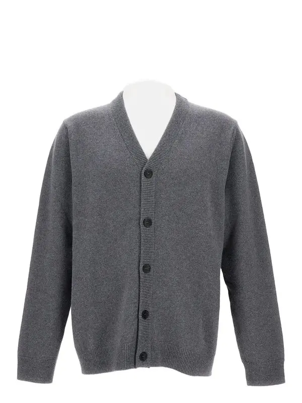 Paul Smith Wool Cardigan With Button Closure - Grey