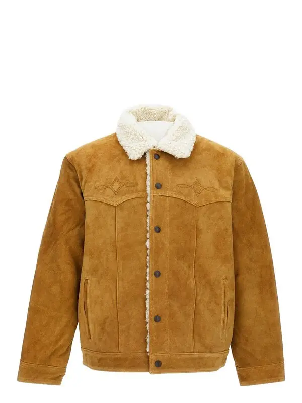 LEVI'S Western Suede Trucker Jacket - Beige