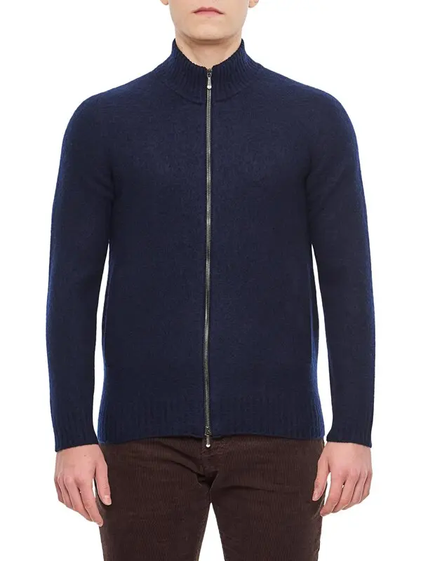 DRUMOHR Full Zip Cardigan - Blue