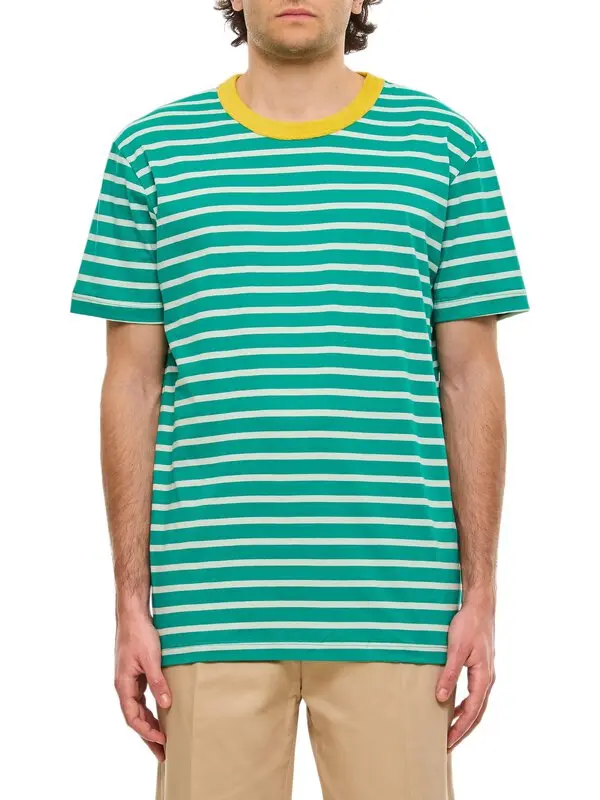 Howlin' Stripes Cotton T-shirt - Green