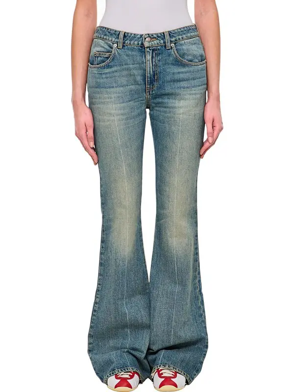 Alexander McQueen Flare Leg Jeans - Sky Blue