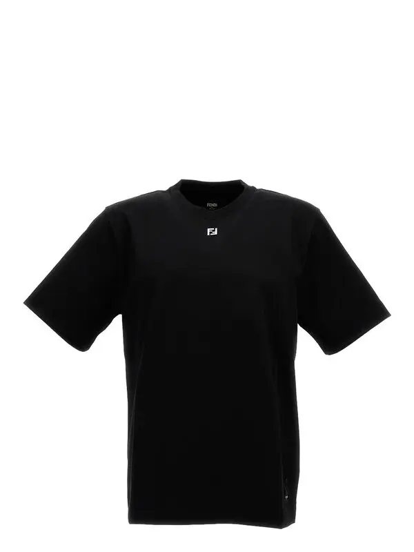 Fendi T-shirt M. J. Ff Metal - Black