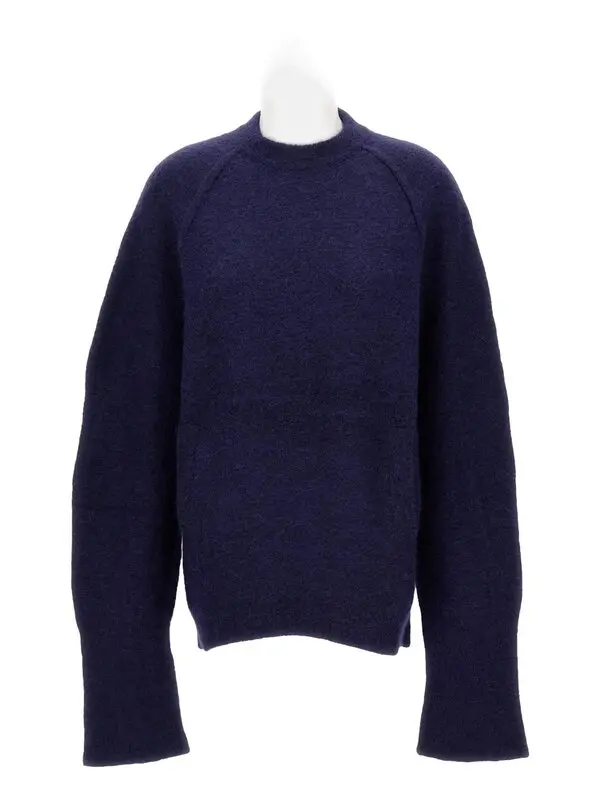 MAISON JEJIA Crewneck Sweater In Wool Blend - Blue