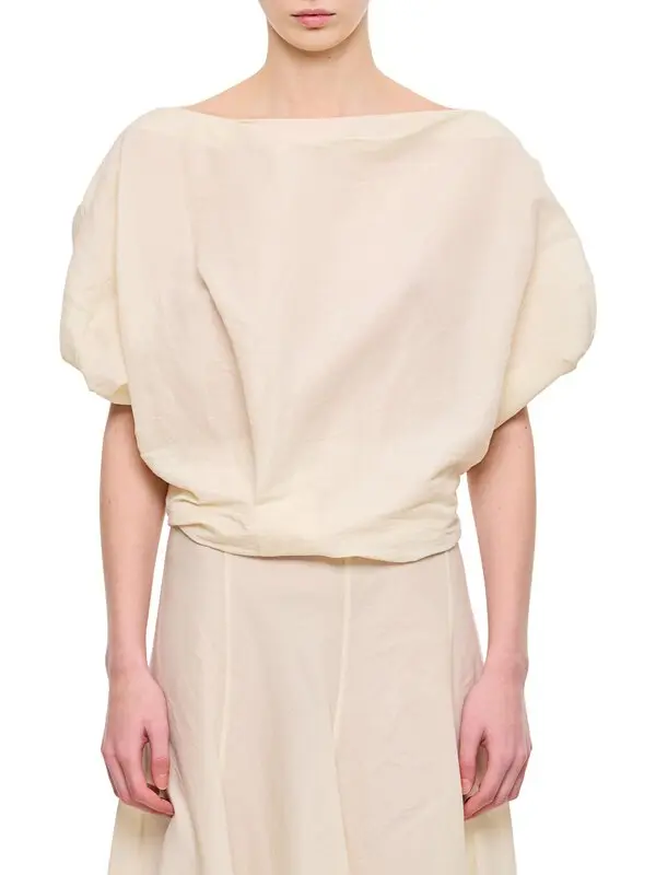 Khaite Silk Niles Top - Beige