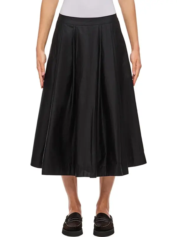 CASEY & CASEY Pleated Skirt With Drawstring Waist - Black