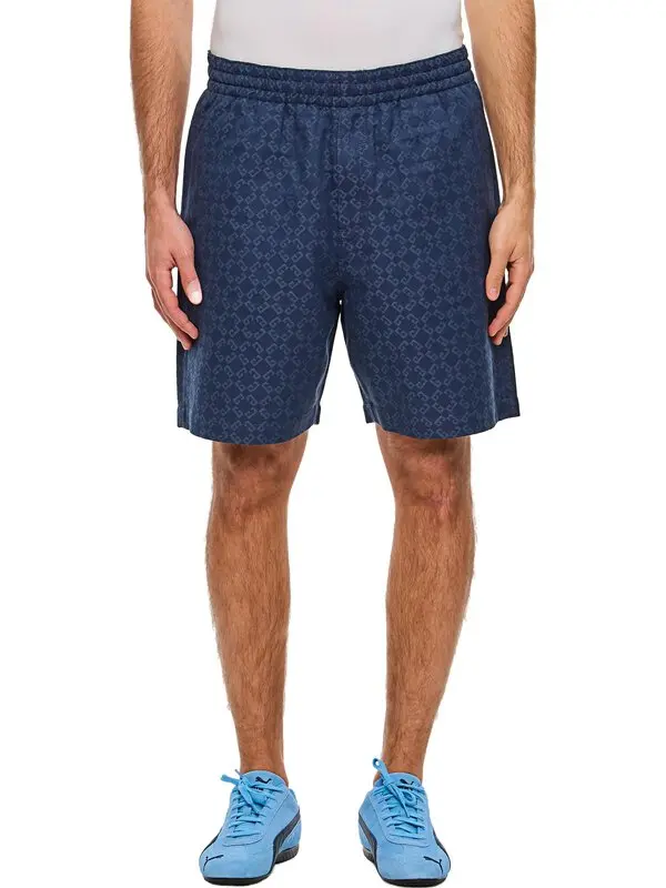 Givenchy Monogram Denim Shorts - Blue