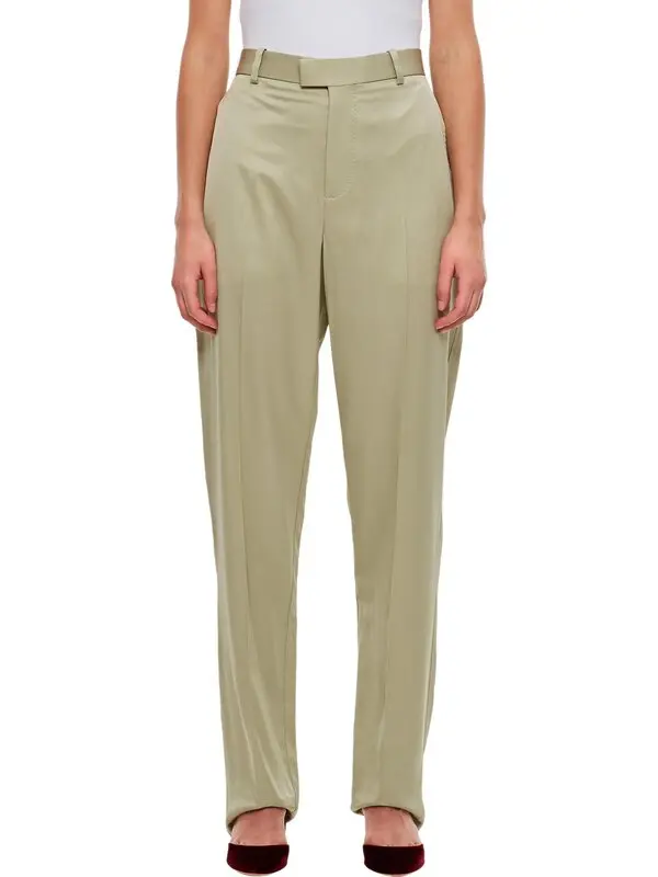 Bottega Veneta Straight-cut Viscose Trousers - Green