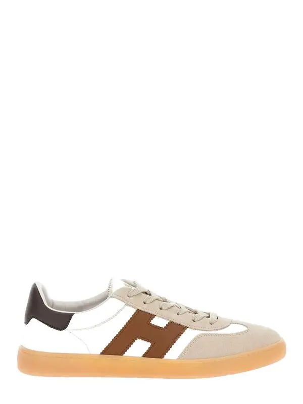 Hogan Leather And Suede Sneakers - White