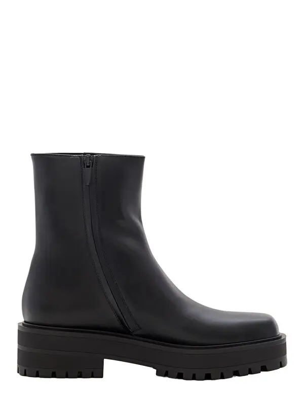 GIANVITO ROSSI Combat Ankle Boots - Black