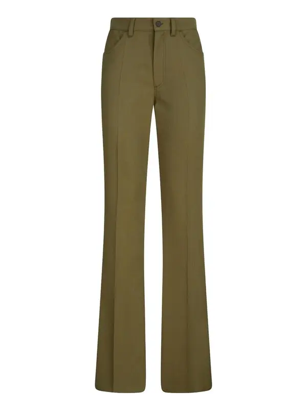 Attico Flared Trousers - Green