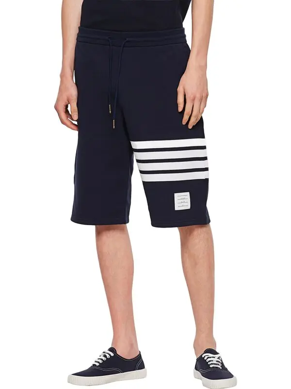 Thom Browne Sweatshorts With 4-bar Stripe - Blue