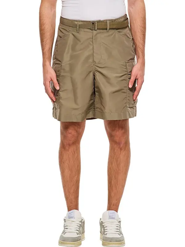 Sacai Relaxed Fit Shorts - Green