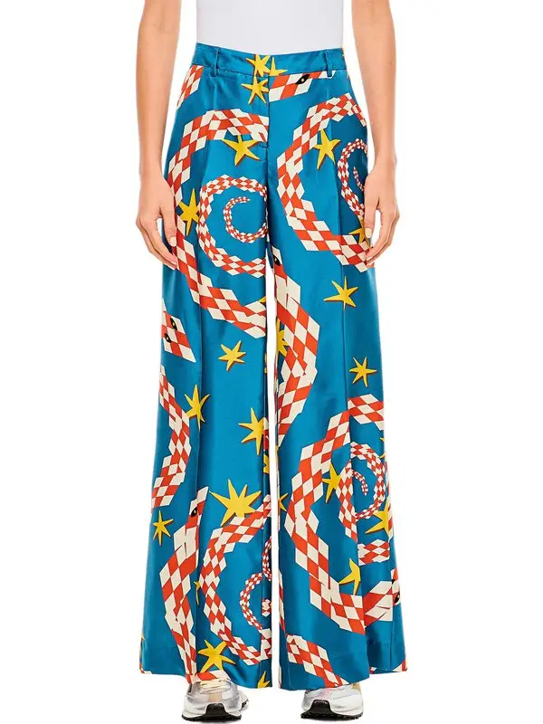 Alberto Biani Wide Leg Trousers - Blue