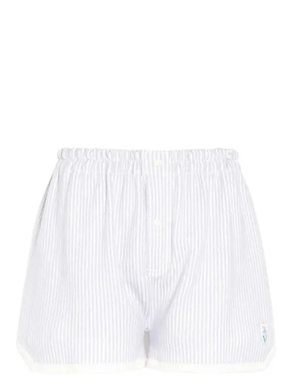 BARRIE Striped Short Shorts - Sky Blue