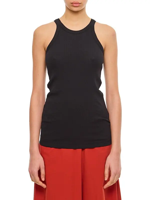 Sportmax Ribbed Sleeveless Top - Black