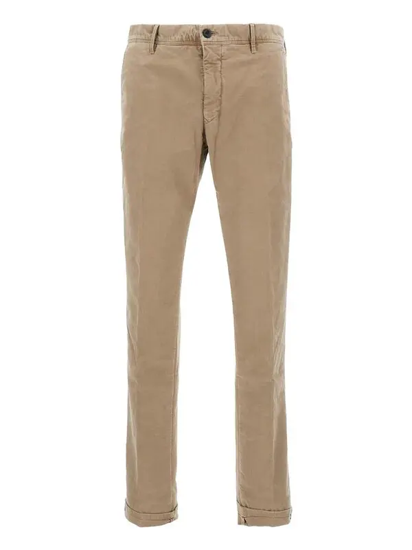 Incotex Cotton Tailored Trousers - Beige