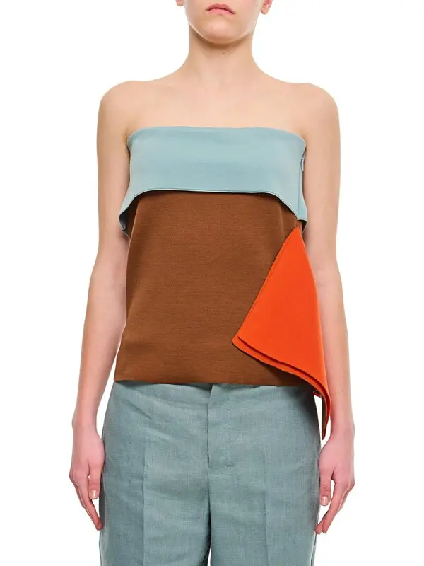Fendi Strapless Top - Multicolor