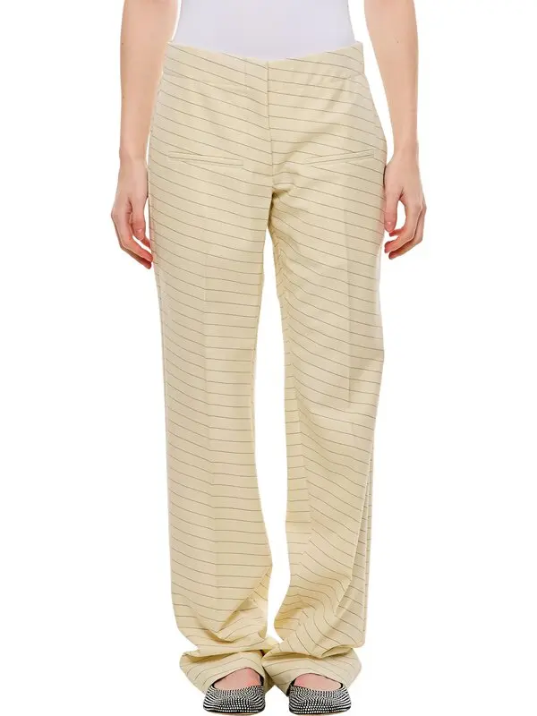 JW Anderson Straight Leg Trousers With Pockets - White