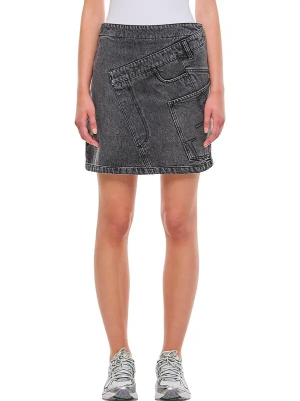 JW Anderson Short Denim Skirt - Grey